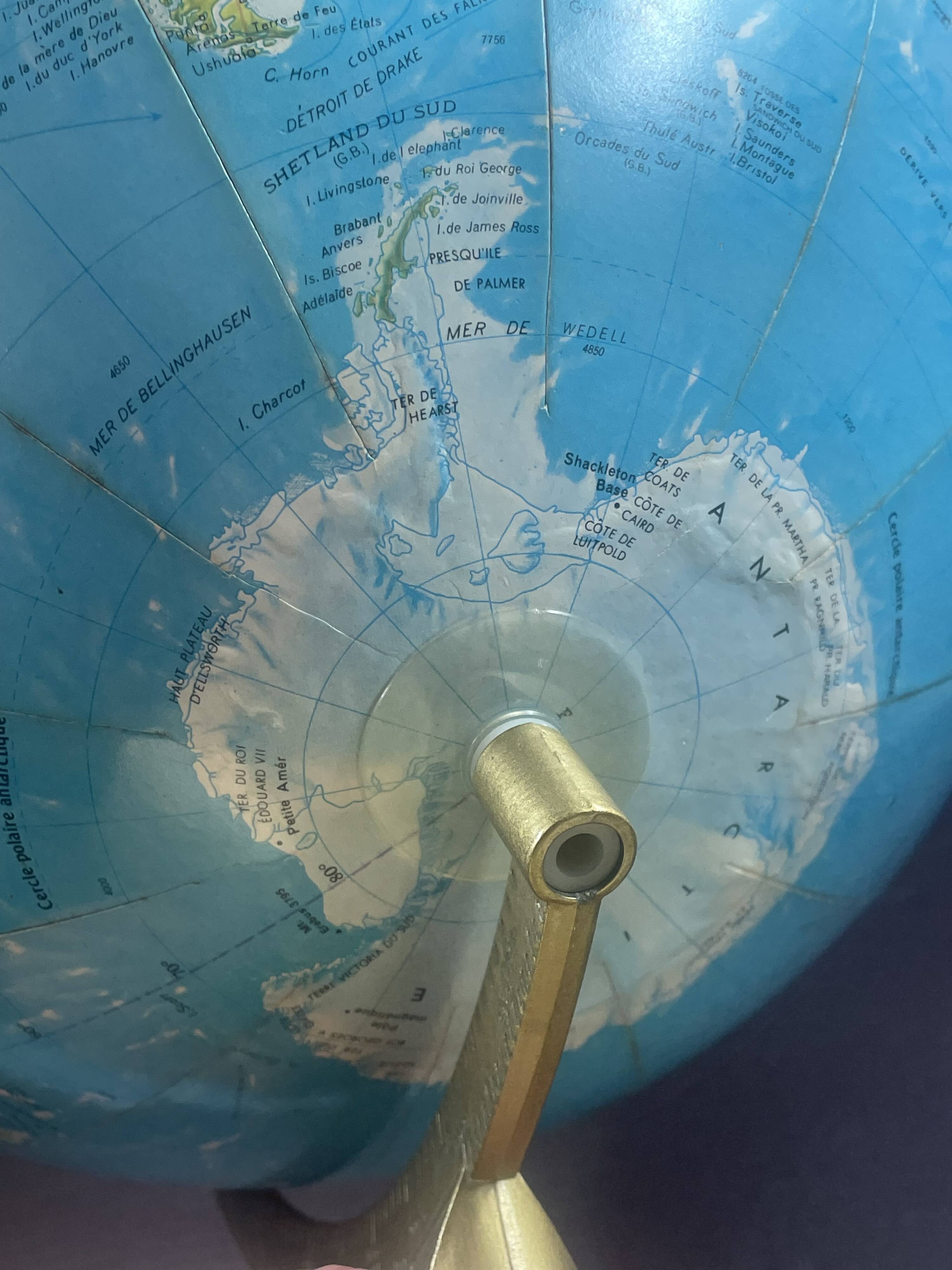 Terrestrial globe earth sphere world map h 41 cm, ø 28/30 cm denmark ...