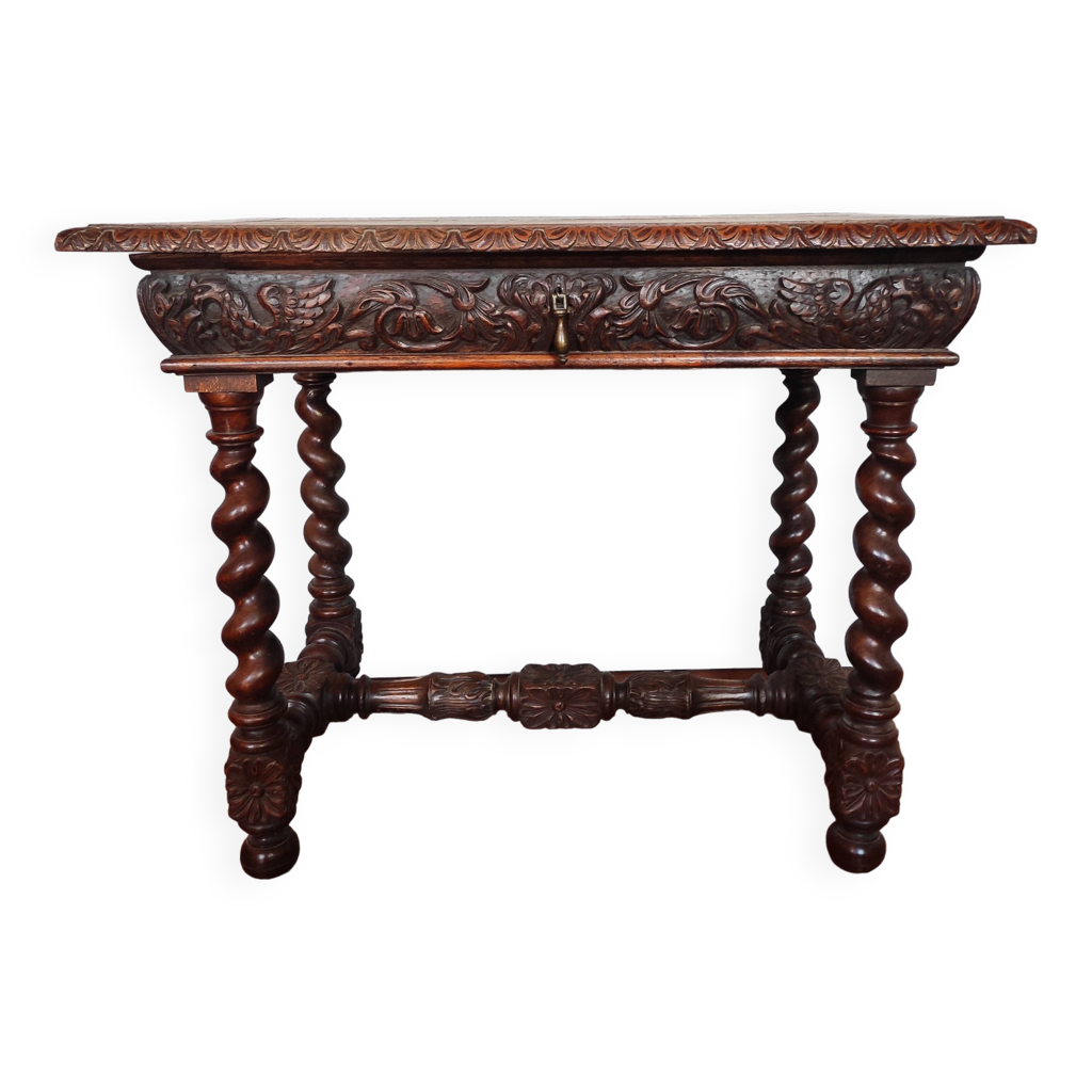 Table bureau en chêne style Louis XIII | Selency Table bureau en chêne style Louis XIII | Selency