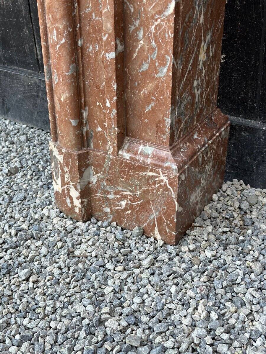 Cheminée Napoléon III De Style Louis XIV En Marbre Rouge De Rance Vers ...