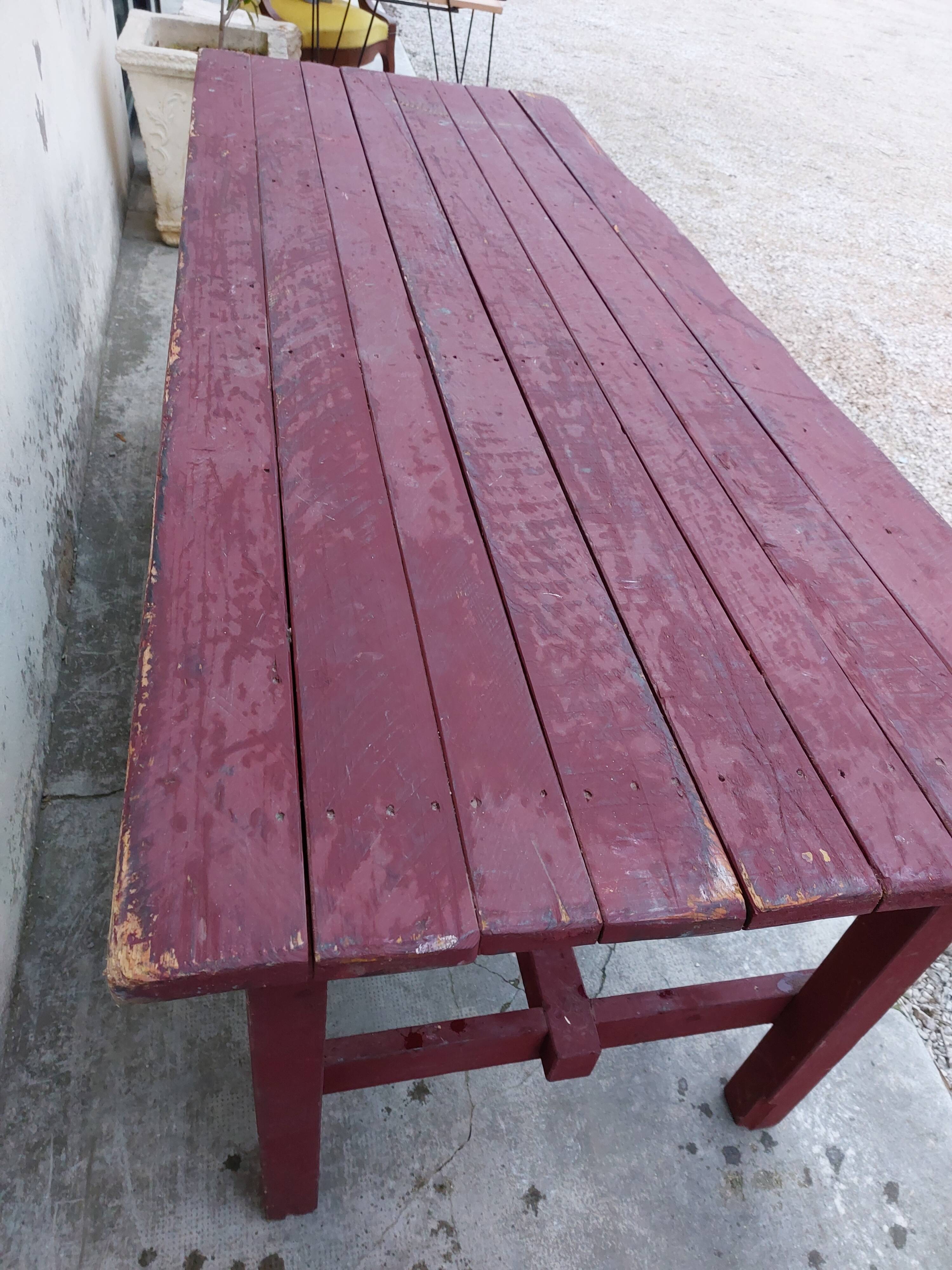 Table de Guinguette brasserie 1950 -2m02 | Selency