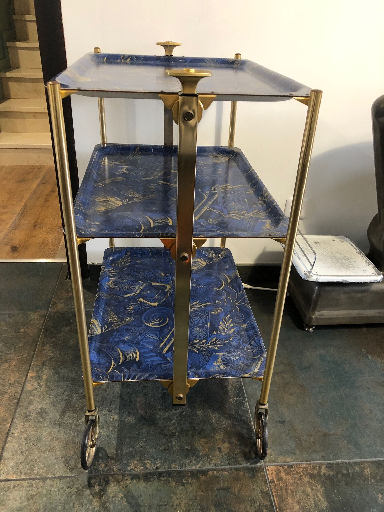 Desserte pliable 3 plateaux textable | Selency