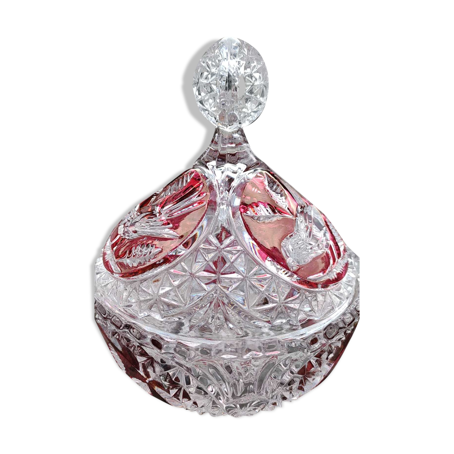 Sucrier en cristal vintage de marque Hofbauer, Collection "The Ruby ...