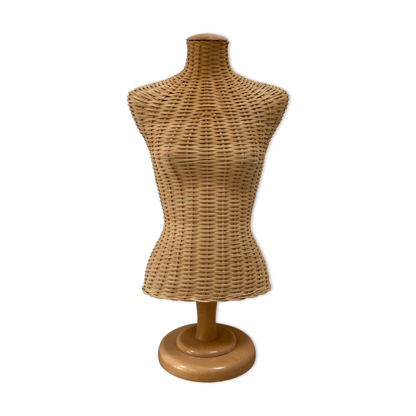 Mannequin buste vintage en rotin osier | Selency