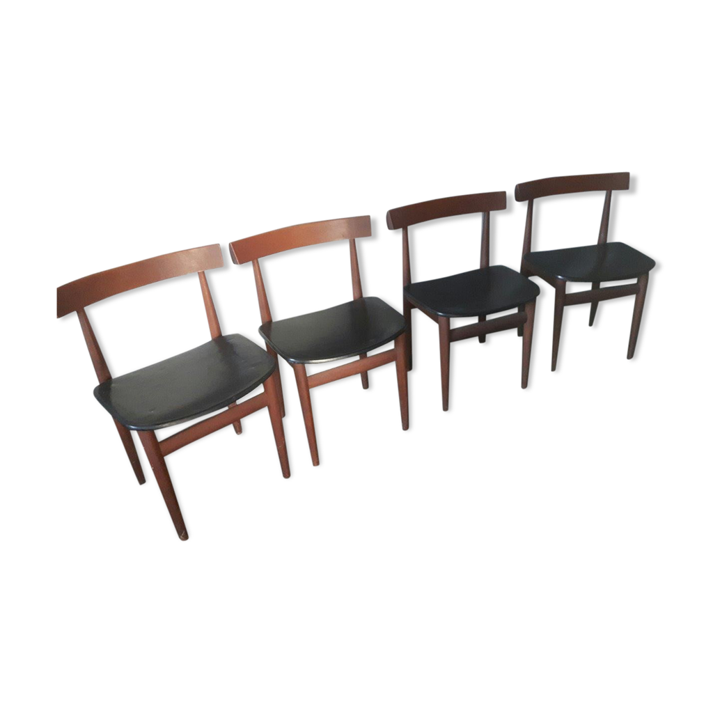Série de 4 chaises design Hans Olsen | Selency