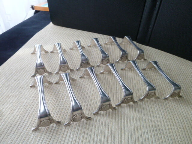 Coffret de 12 porte couteaux en métal argenté Ercuis | Selency