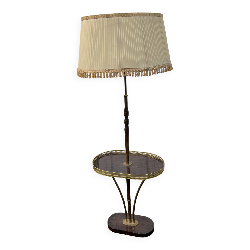 Lampadaire vintage années 1960 avec tablette | Selency