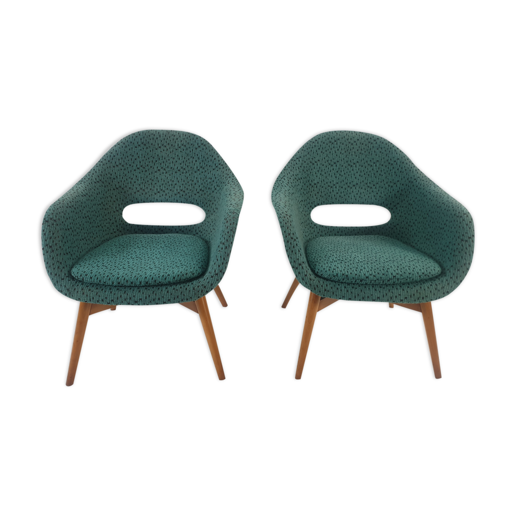 Paire de fauteuils de Miroslav Navratil pour Vertex, années 1950 | Selency