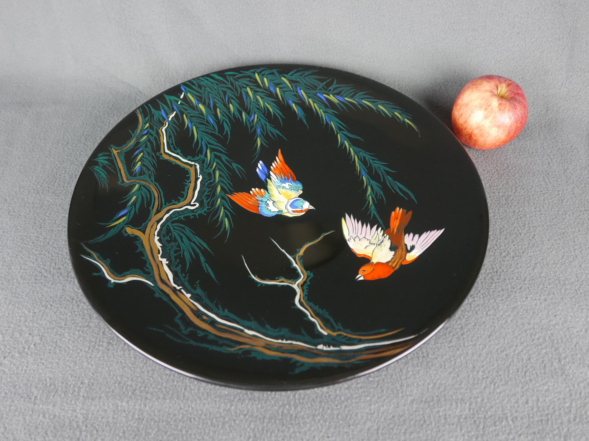 Plat émaux de Longwy décor "Ondine" par Paul Mignon numéroté N°1 | Selency