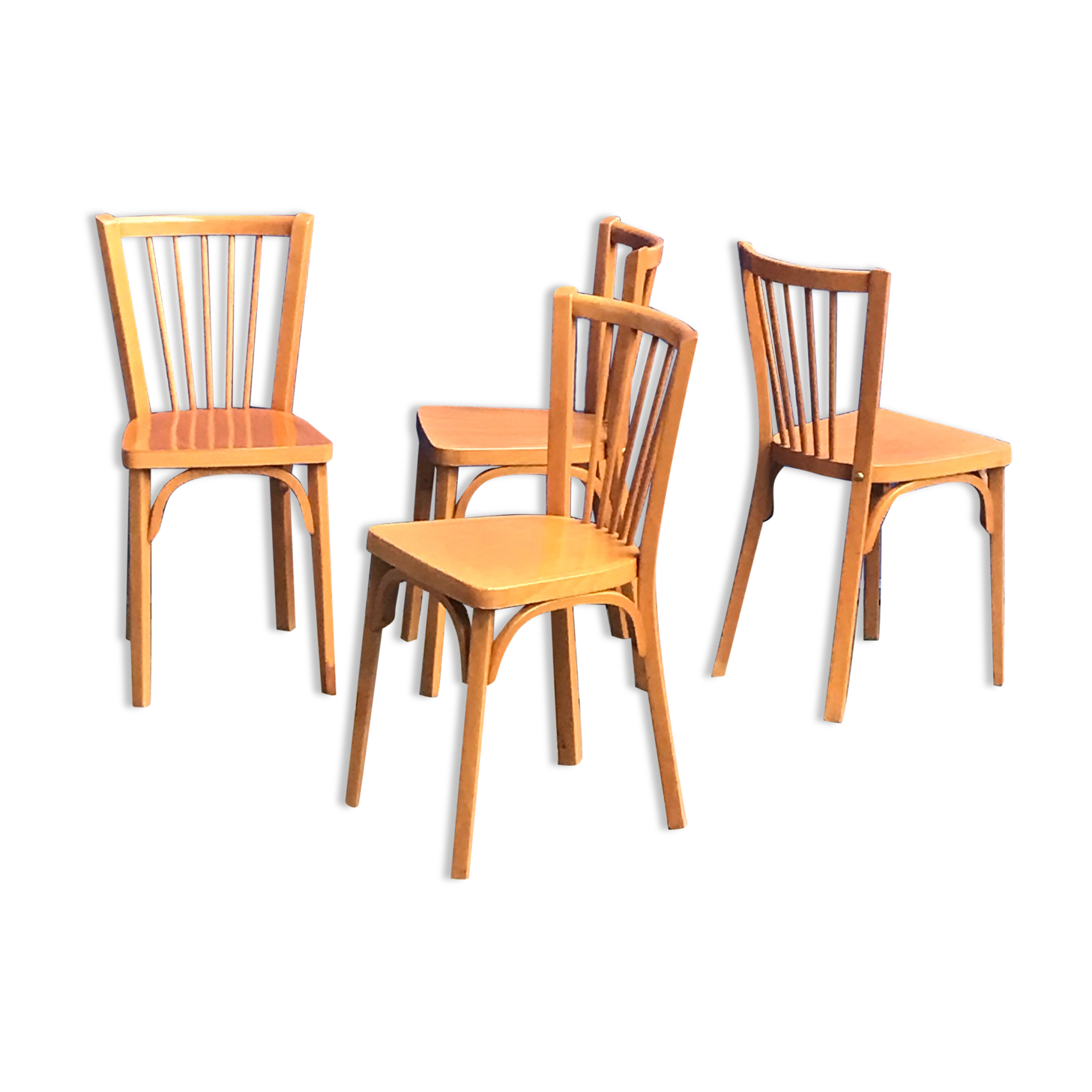 4 chaises Baumann modele éventail | Selency