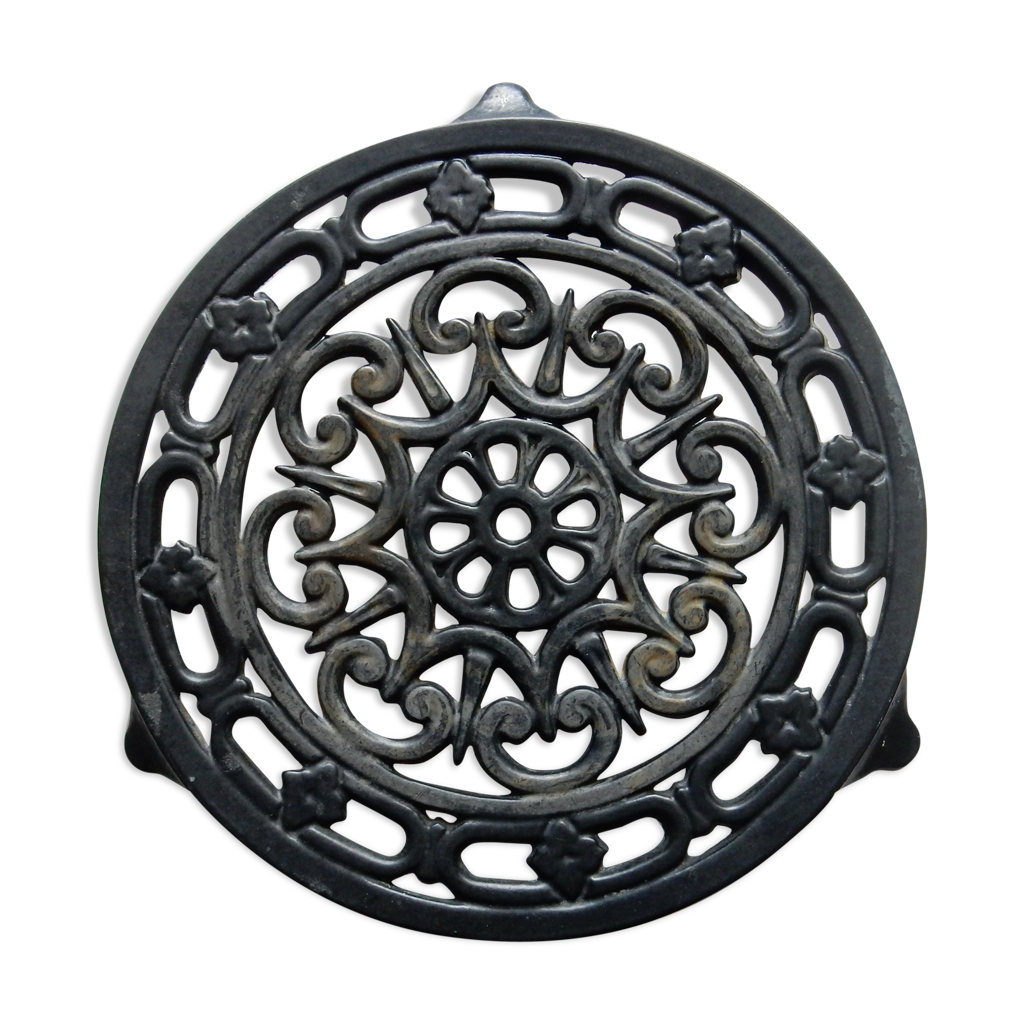 Dessous de plat noir en fonte émaillée, decotec France | Selency