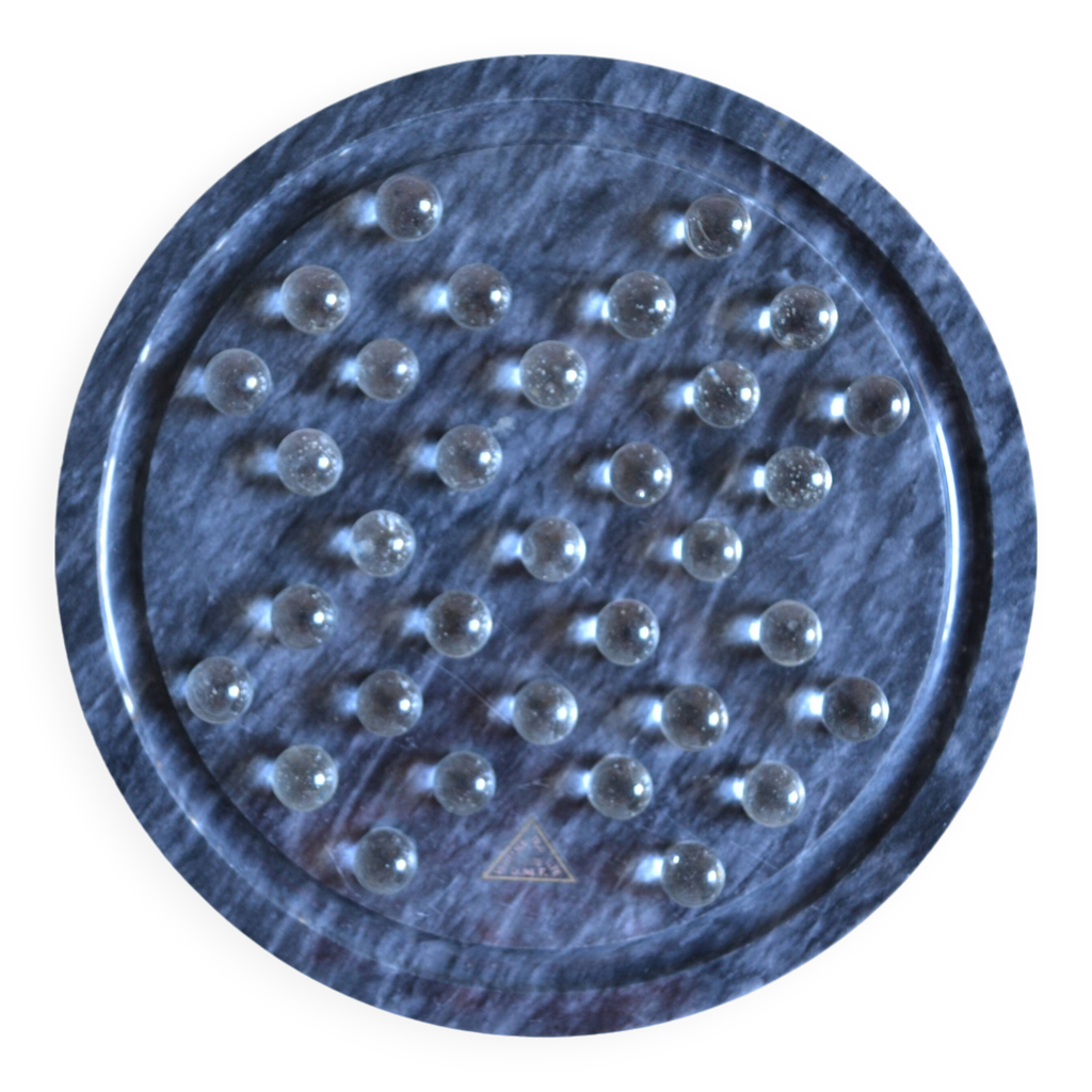 jeu de solitaire vintage marbre et verre | Selency