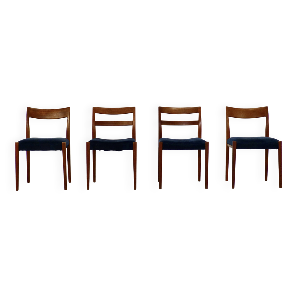 Chaises de salle à manger en teck suédois de style mid-century moderne ...