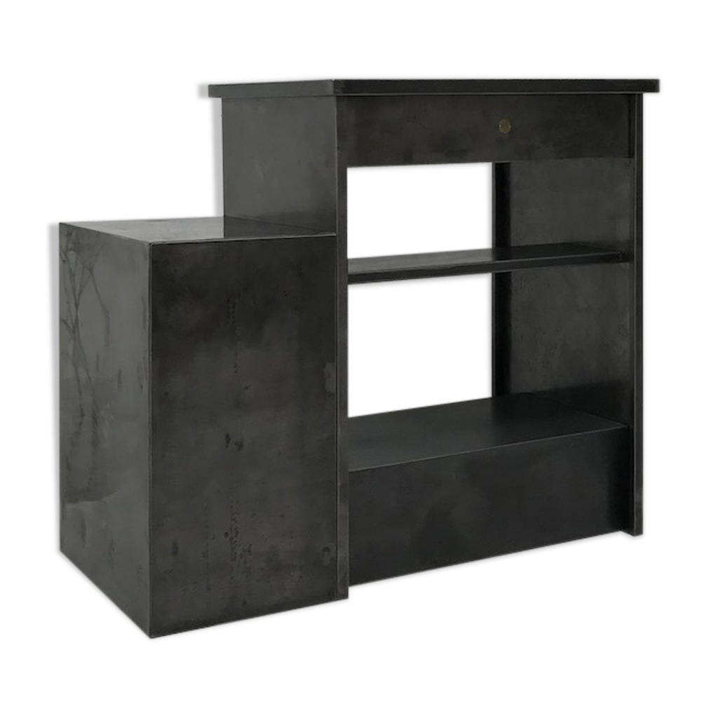 Bureau industriel Ronéo en métal brut | Selency