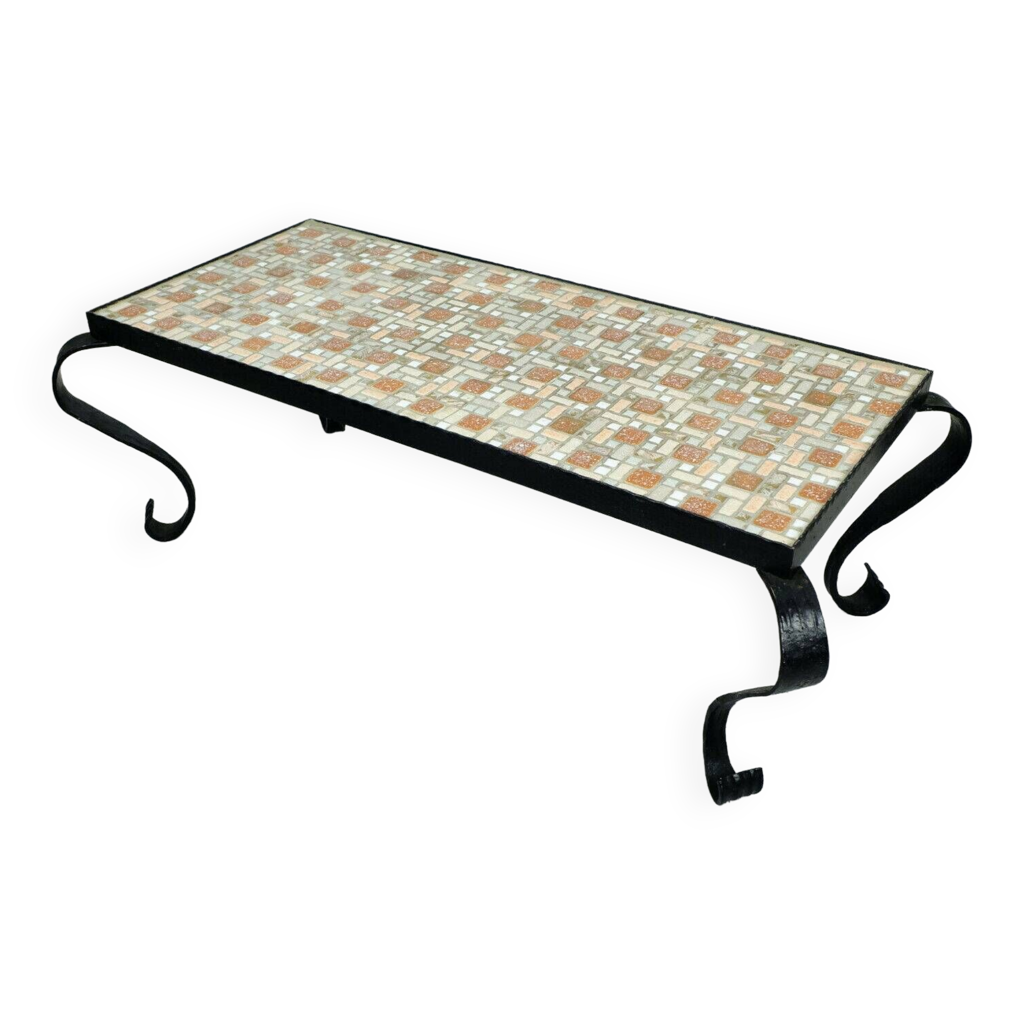 Support pour plantes en mosaïque du milieu du siècle, table d'appoint ...