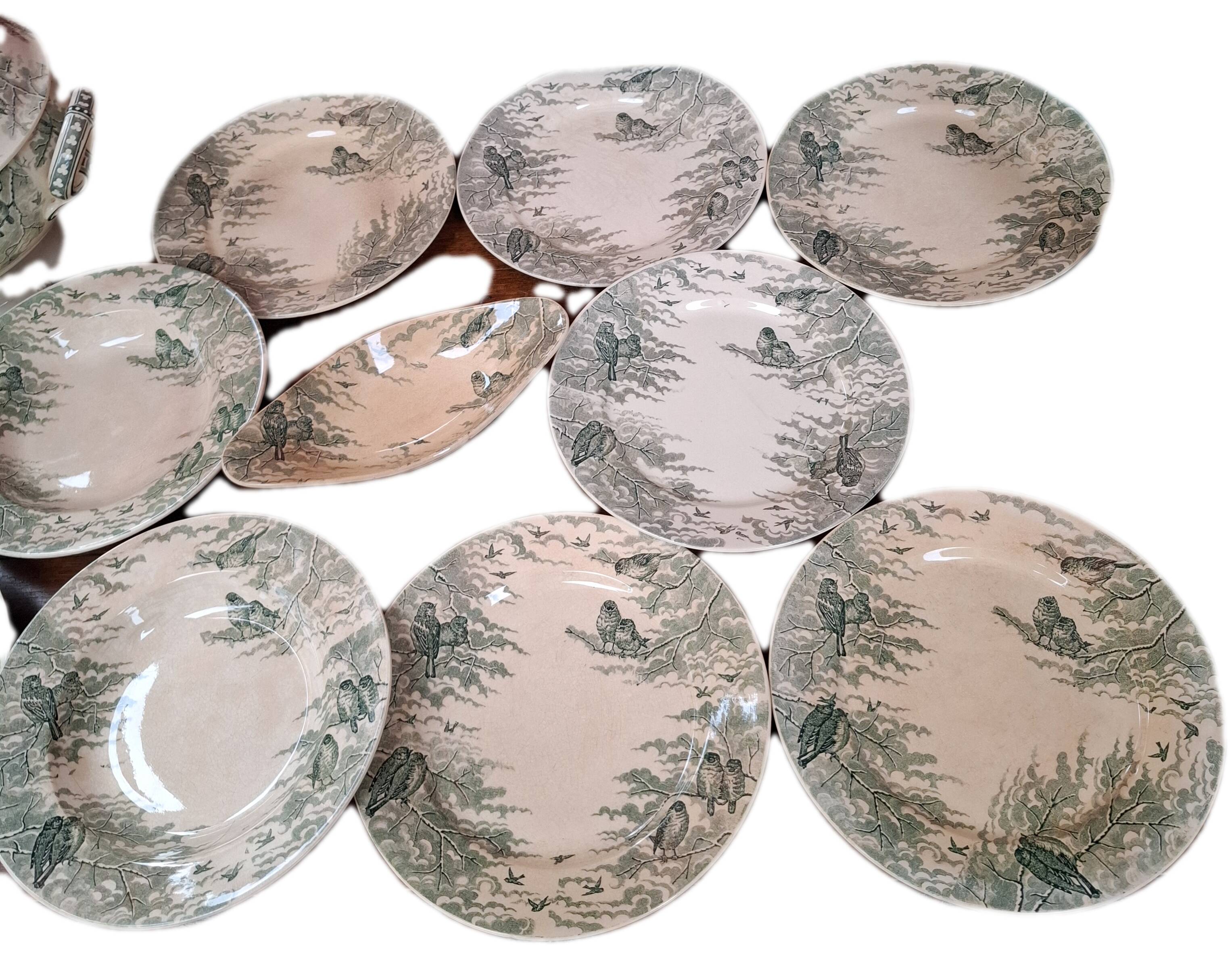 Service vaisselle 6 pers Neige de Sarreguemines | Selency