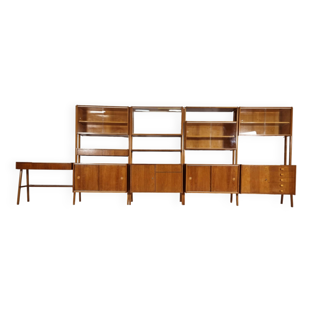 Vintage Modular Wall Unit by František Jirák, 1960s set of 5 made in ...