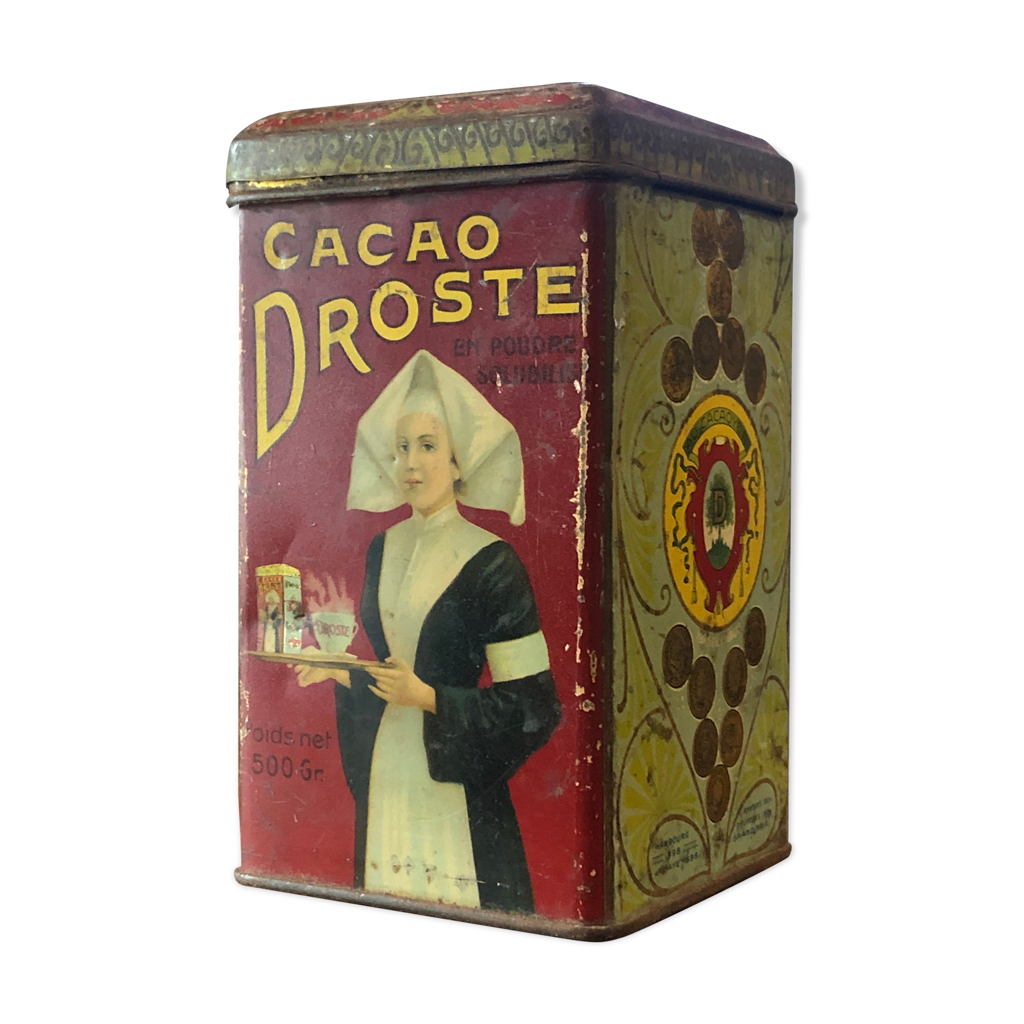 Ancienne boîte Cacao Droste en métal | Selency