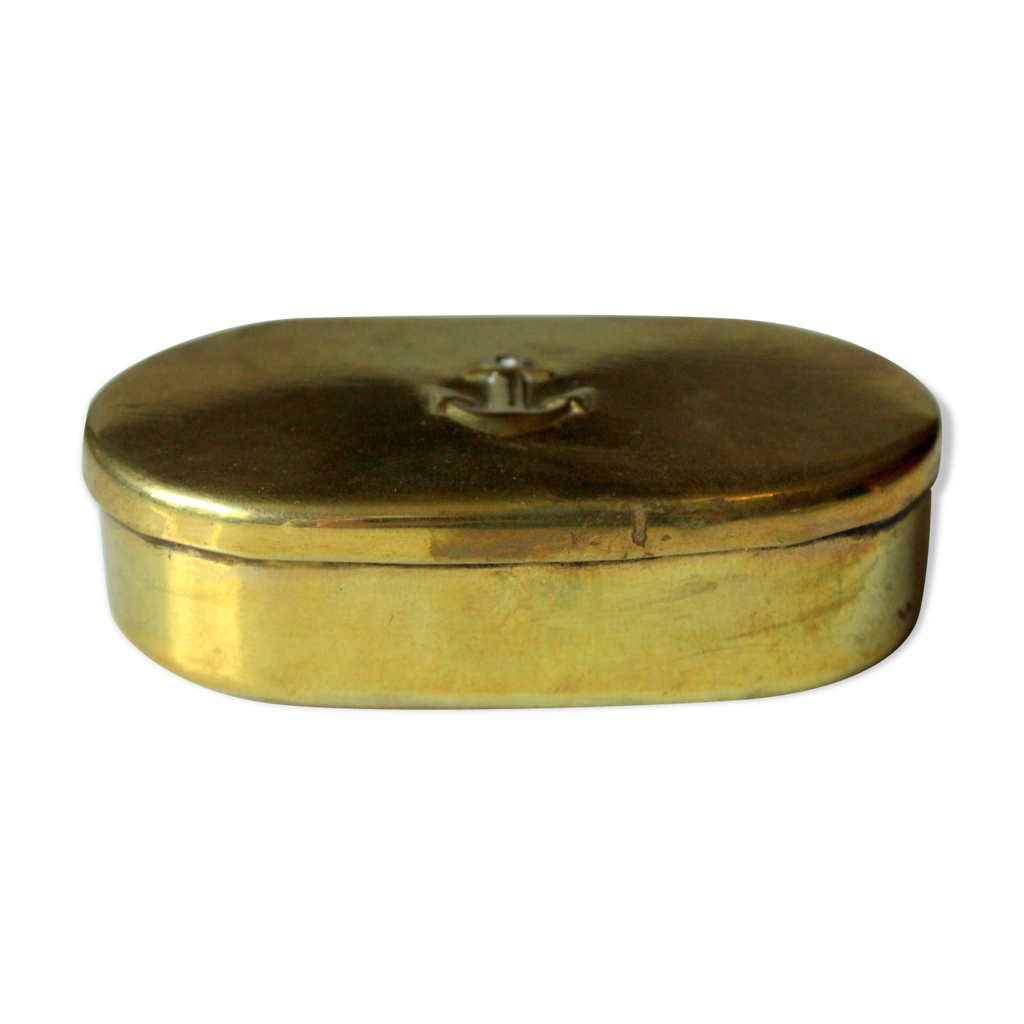 Brass pill box, vintage from the 1960 | Selency