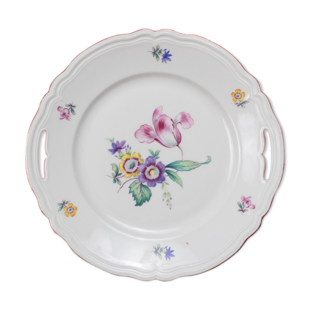 Plat gâteau avec tulipe, années 70 | Selency