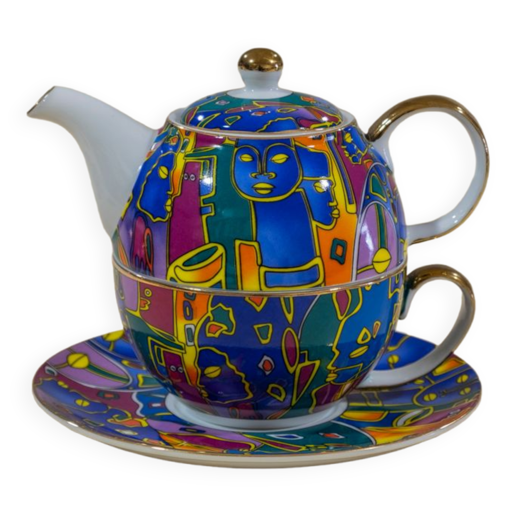 Théière égoïste modèle« so french » par le décor du Galion, porcelaine ...