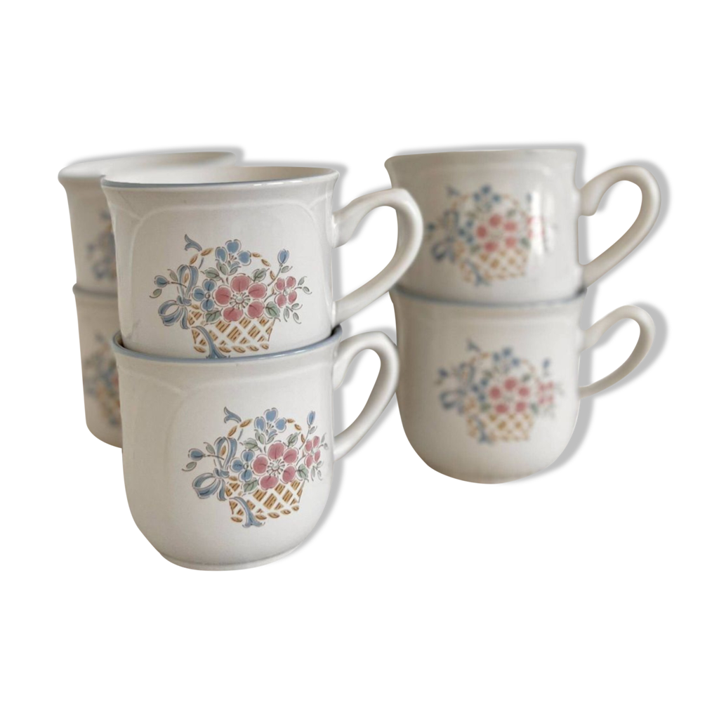 Tasses vintage porcelaine Country Market Collection made in Japan motif ...