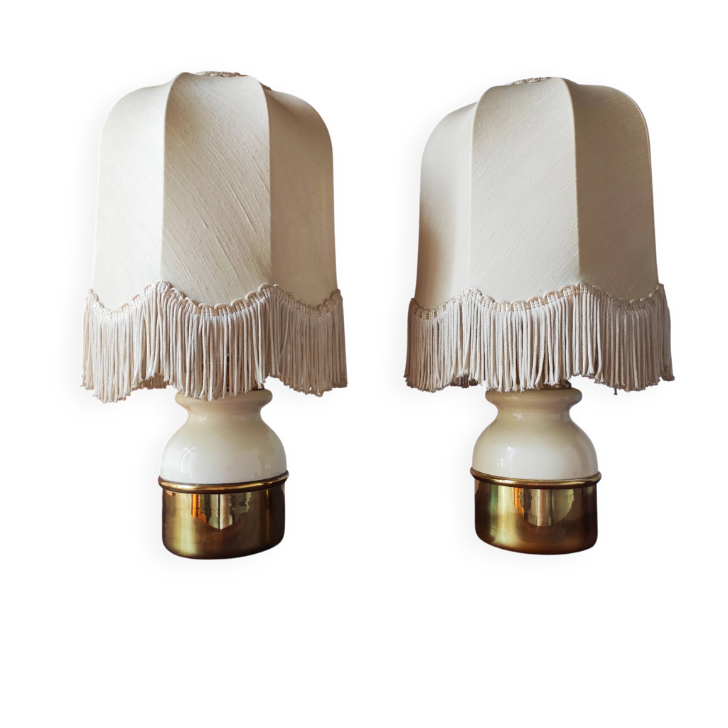 Paire de lampes en laiton | Selency