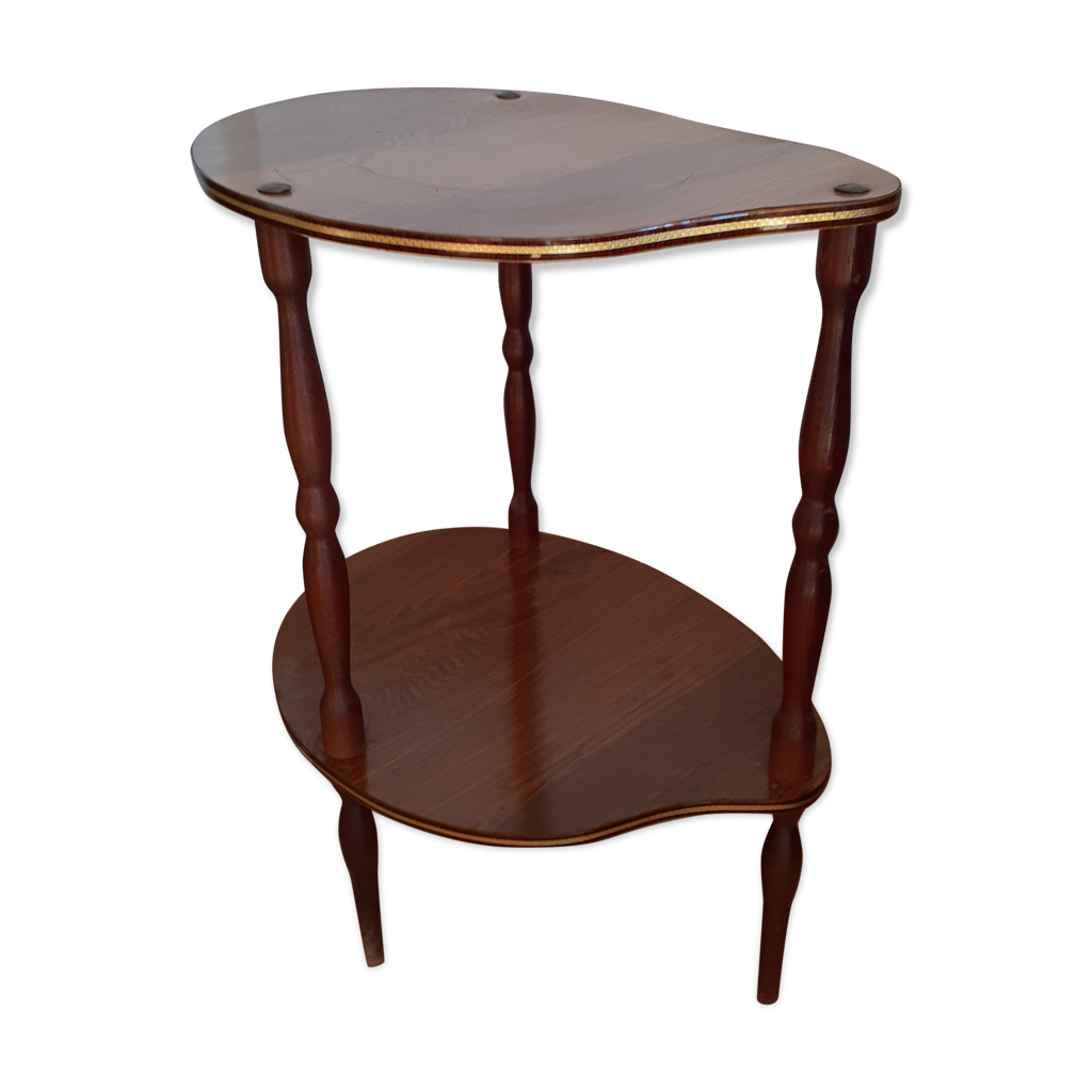 Table forme haricot tripode deux tablettes vintage | Selency