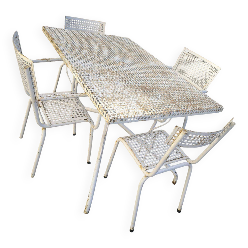 Ensemble de jardin en acier perforé | Selency