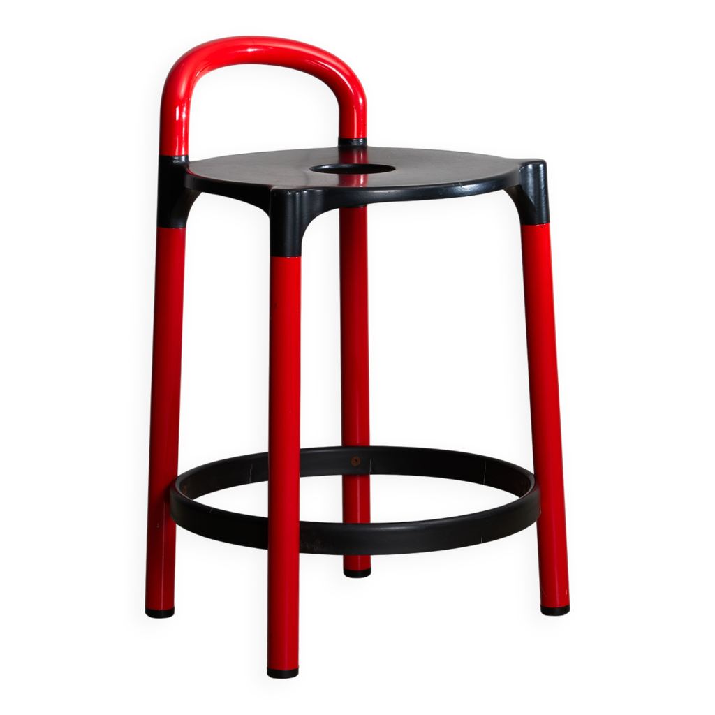 Tabouret de bar bas Polo par Anna Castelli Ferrieri pour Kartell, 1979 ...
