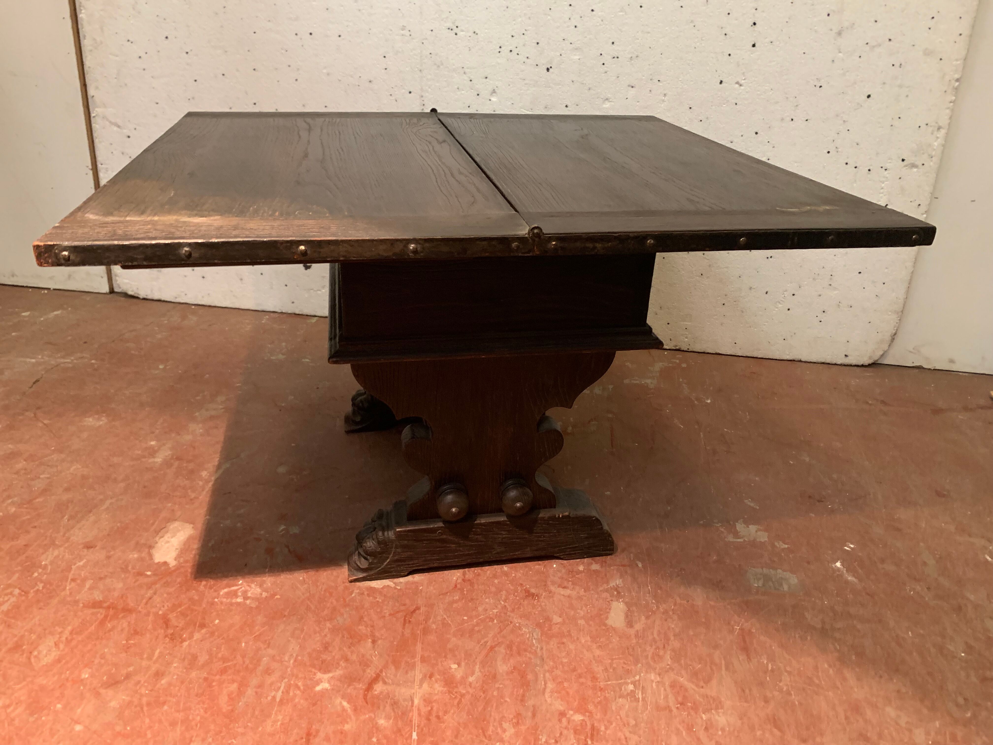 Table console en chêne sculpté XX siècle | Selency