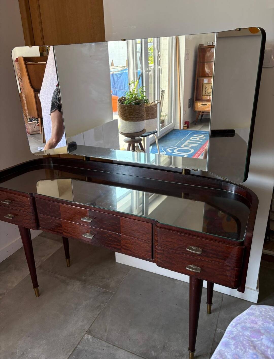 Coiffeuse 1960 miroir triptyque | Selency