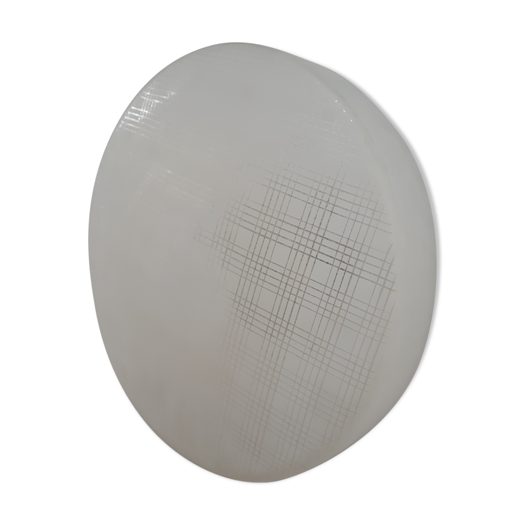 Plafonnier verre sablé vintage 1960 | Selency