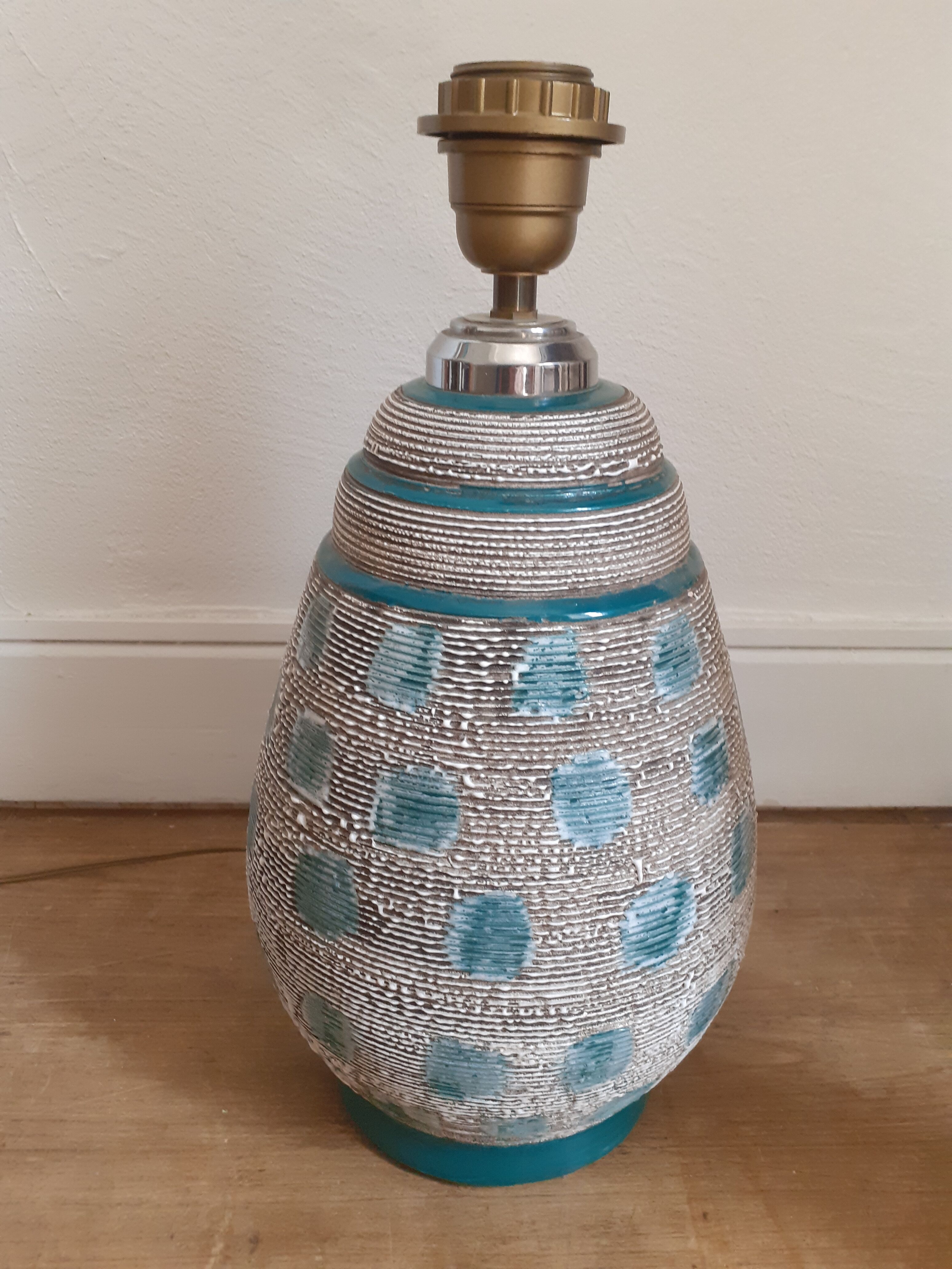 Pied De Lampe Ceramique Vintage