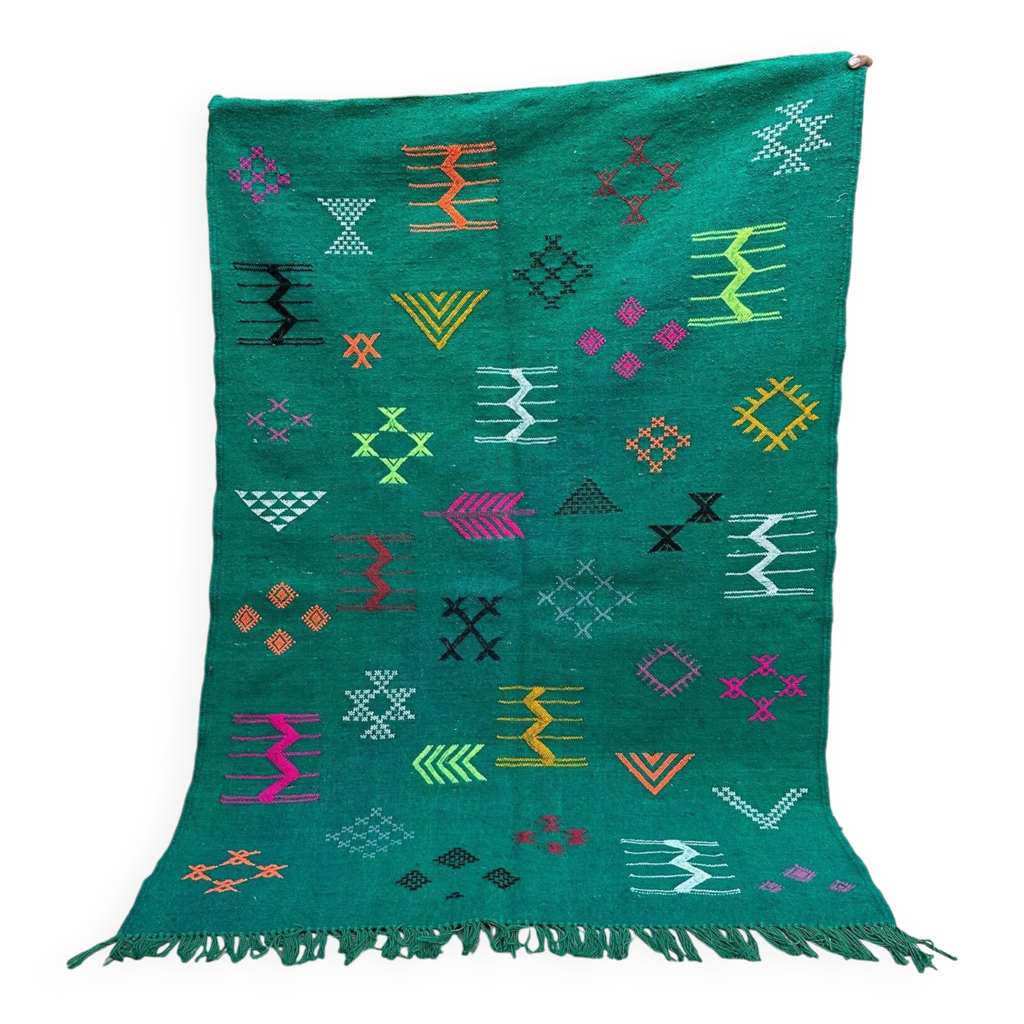 Tapis marocain green -tapis fait main - Tapis berbère en laine - Tapis ...