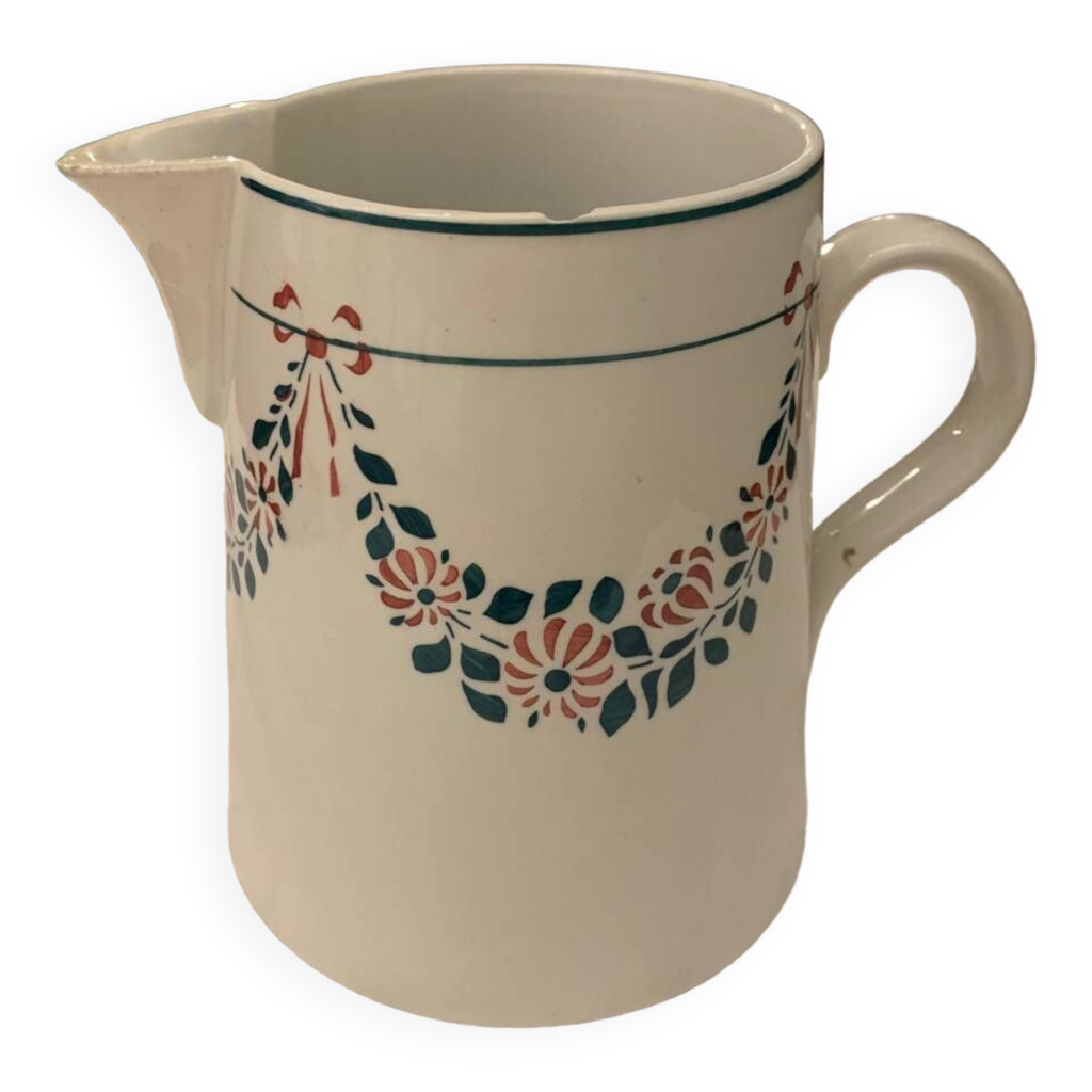Pichet en faïence de Niderviller Art Nouveau | Selency