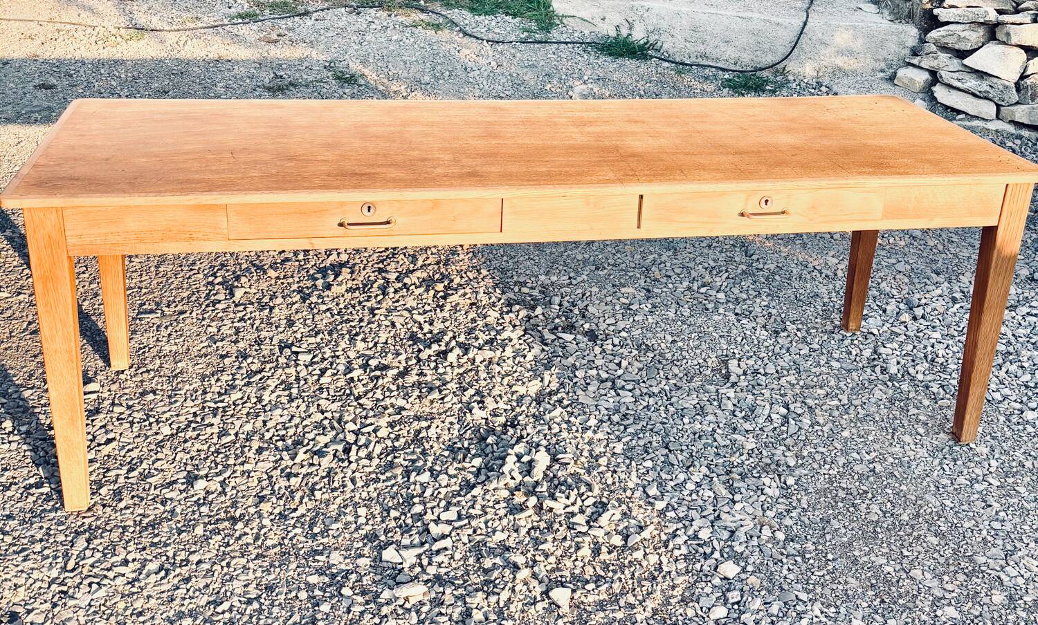 Natural wood draper's table | Selency