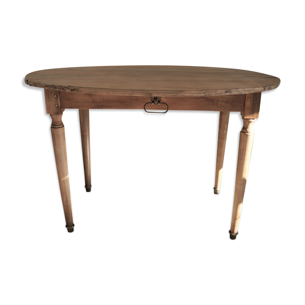 Table ronde bois cotés rabattable | Selency