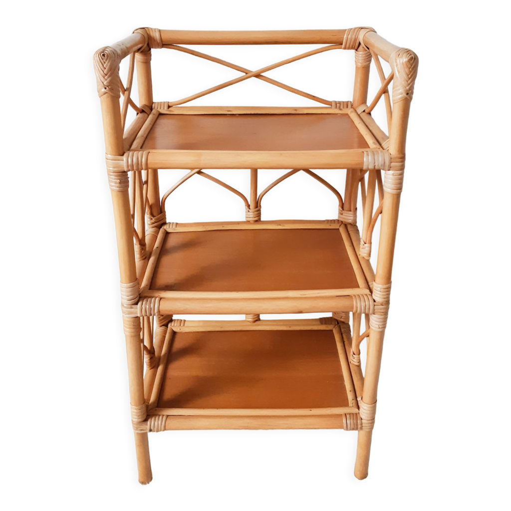 Etagère en rotin/osier, vintage, années 50 | Selency