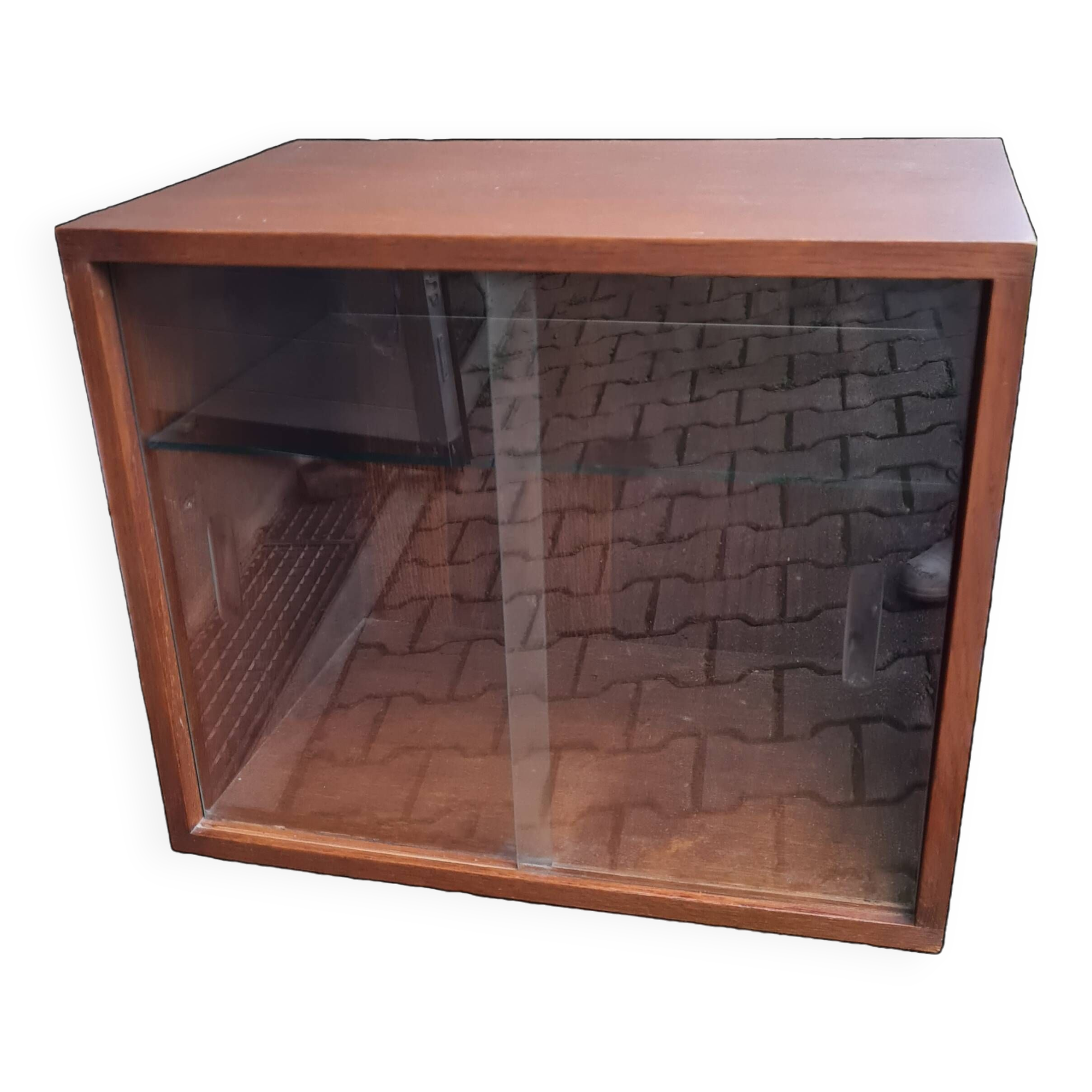 wooden string style wall box from the 60s and 70s - storage cube | Selency