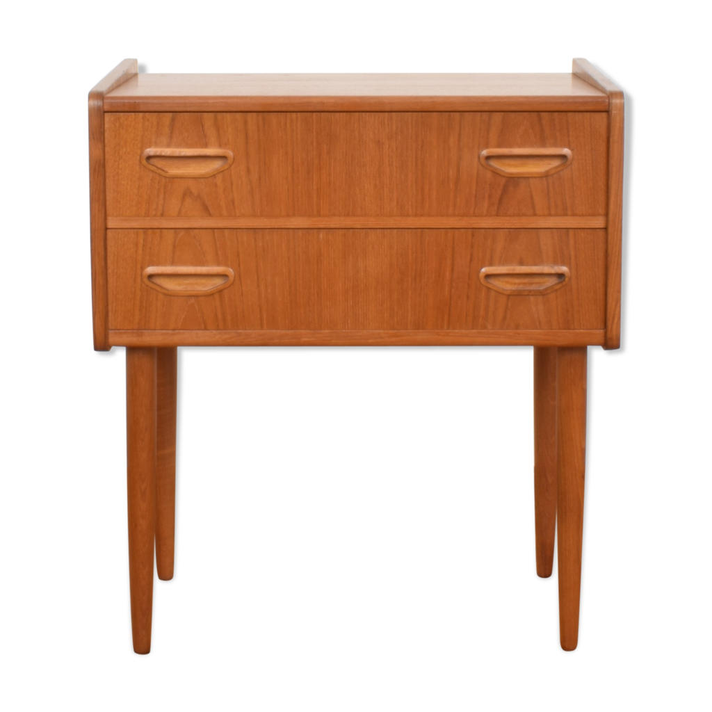 Table de nuit danoise en teck du milieu du siècle de P. Westergaard ...