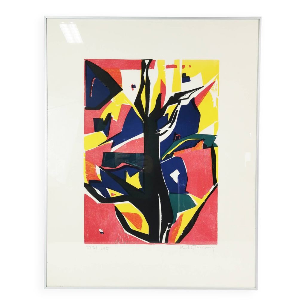 Graphiques - lithographie, Helle Thorborg, Danemark années 1960. | Selency