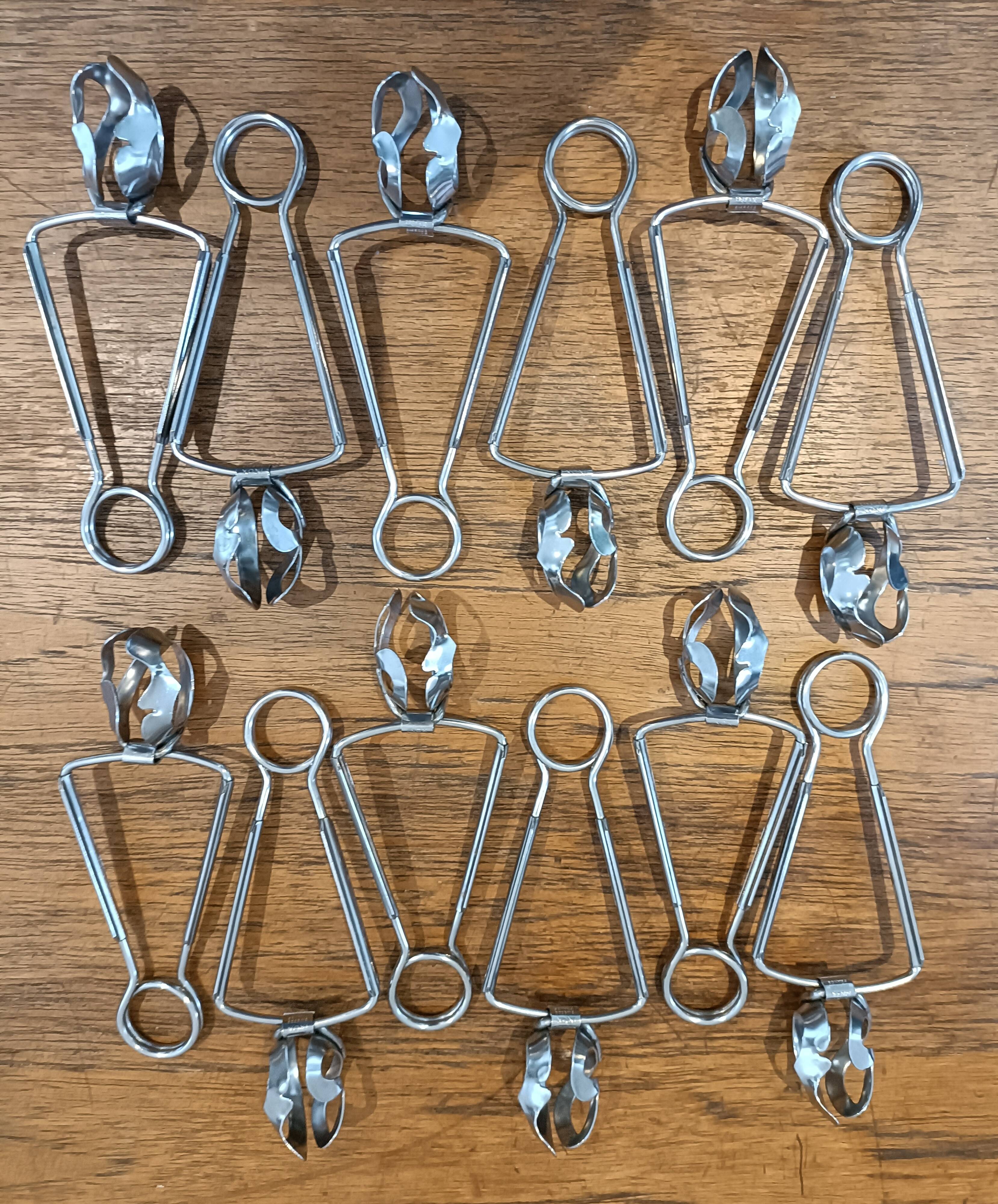 Lot de 12 pinces a escargots en inox | Selency