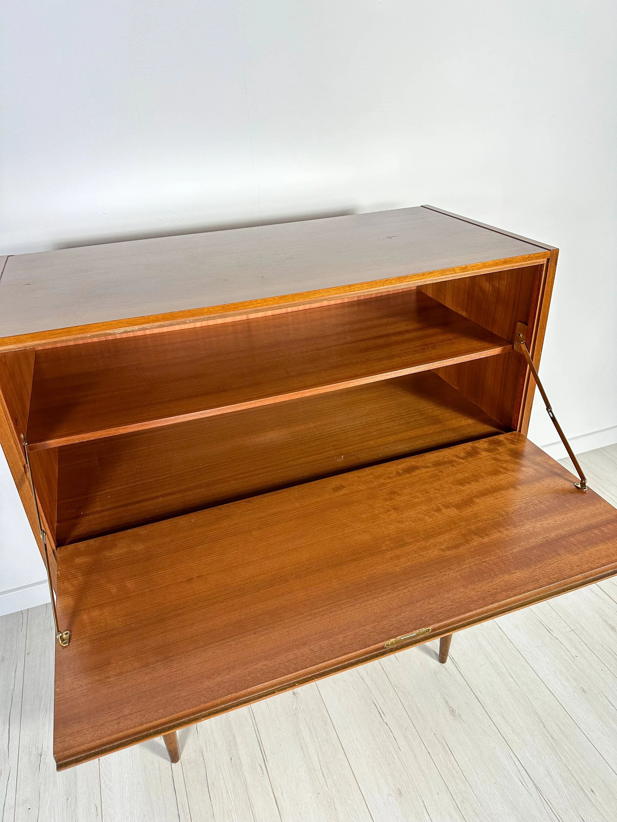1960s Vintage Minimalistic Walnut Cabinet/Secretary | Selency