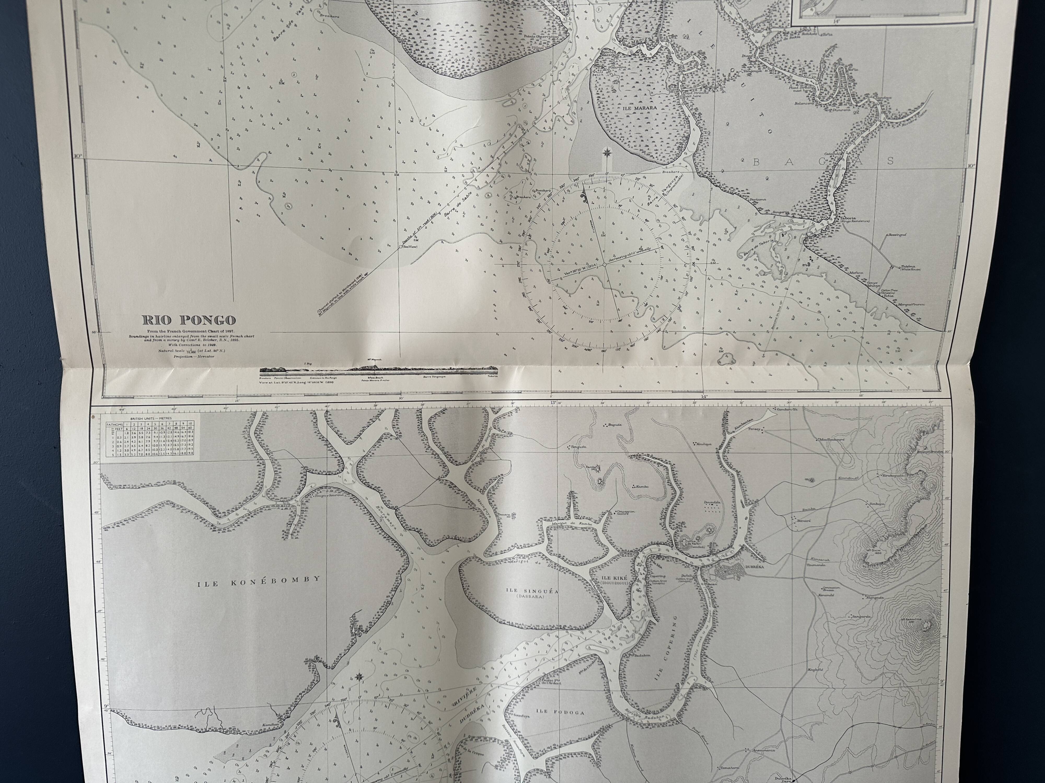French Guinea Rio Pongo and Riviere Dubreka Nautical Map | Selency