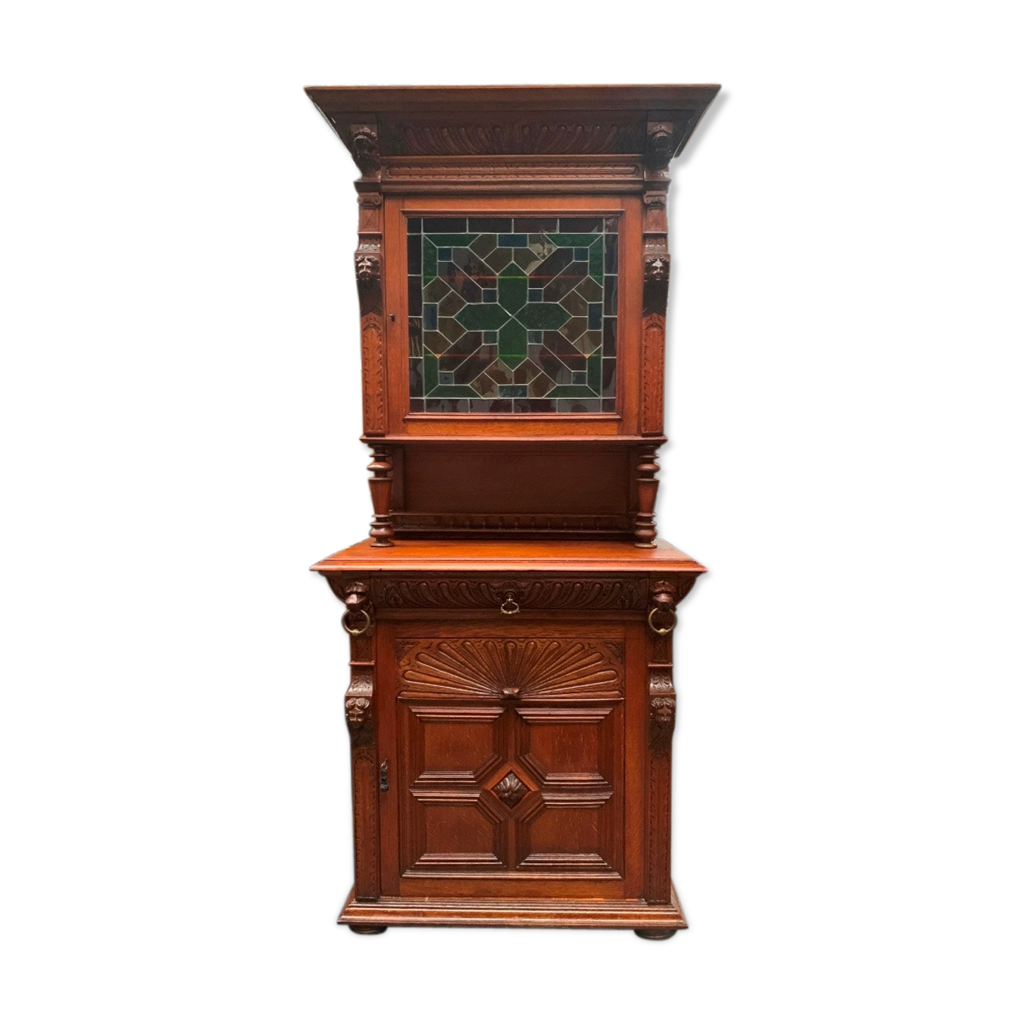 Buffet dans le style Renaissance avec vitraux | Selency