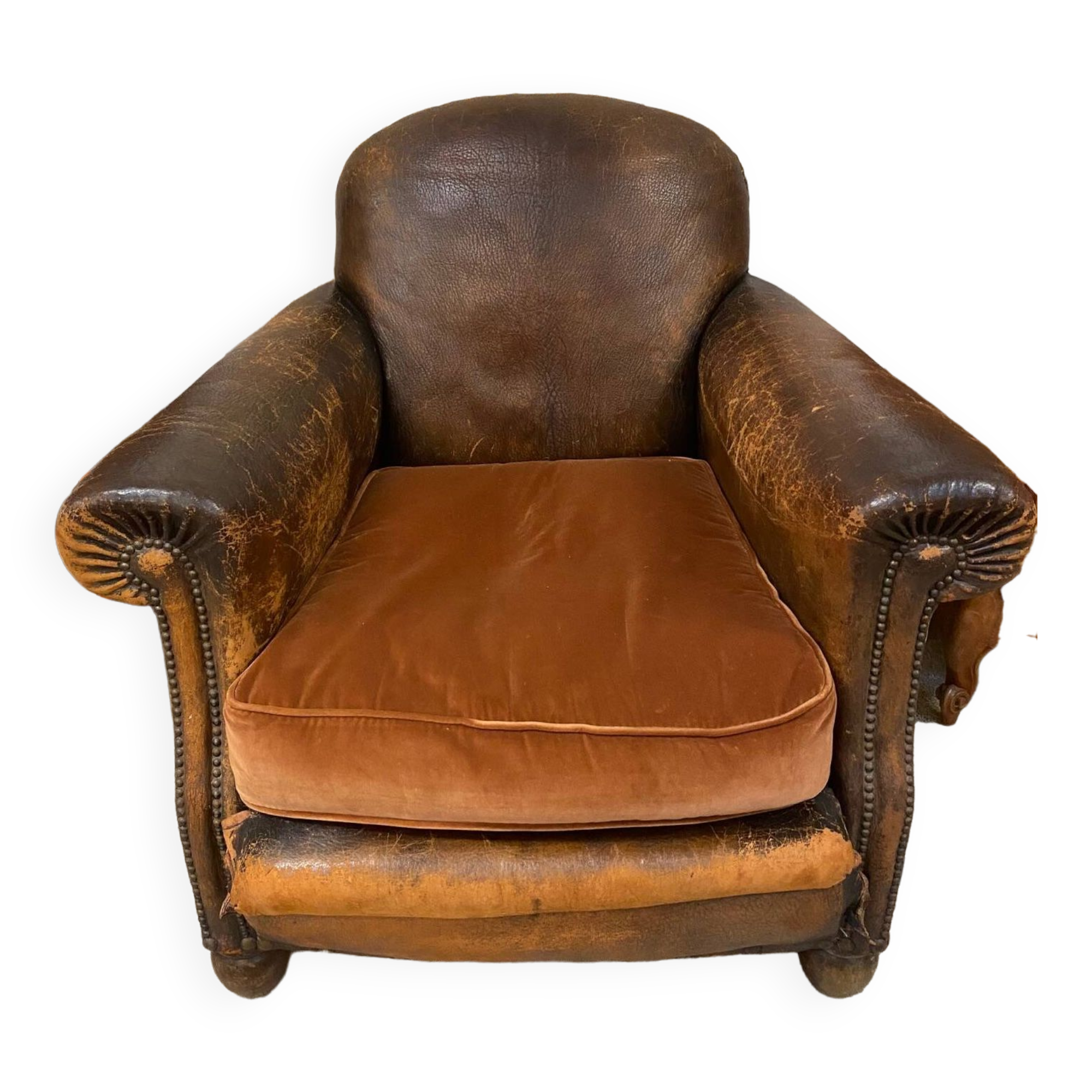 Fauteuil Club Cuir Ancien