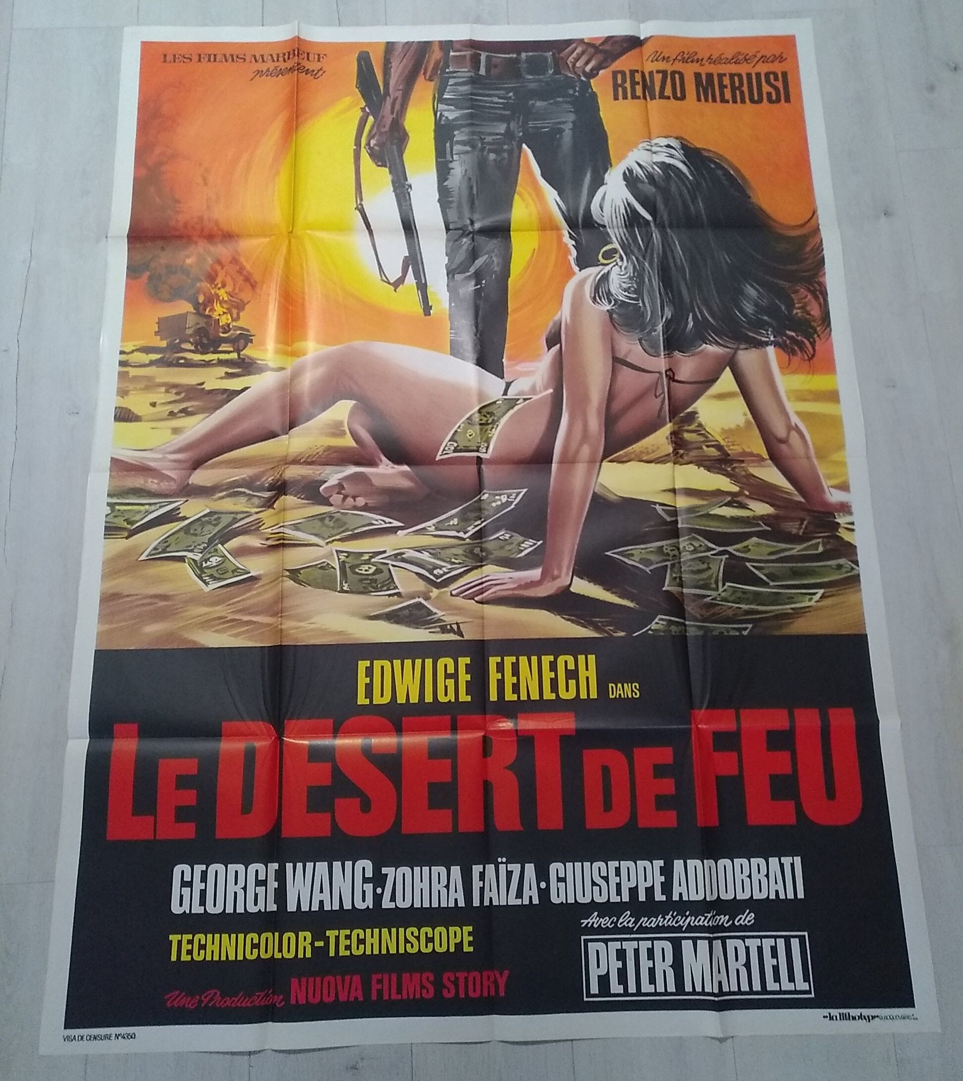 Affiche pliée originale 1971 le désert de feu Edwige fenech | Selency