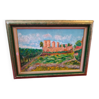 Paysage aux nuages" huile sur toile fin xixe siècle Georges Duvillier (1853 - 1926) | Selency