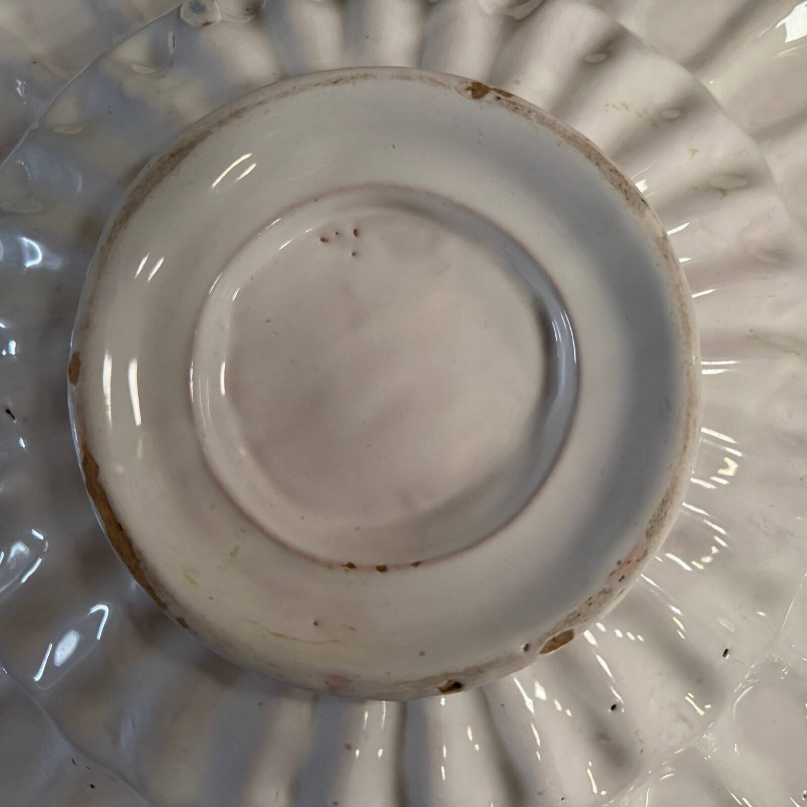 Plat creux polylobé en faïence de Delft décor de Chinois XVIIIe | Selency