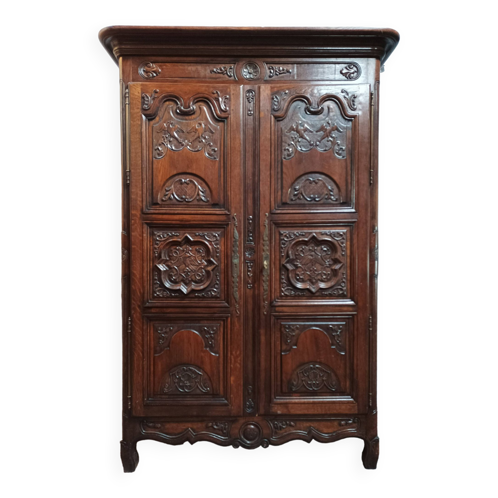 Armoire Rennaise en chêne estampillée Jean Laick Dol de Bretagne | Selency